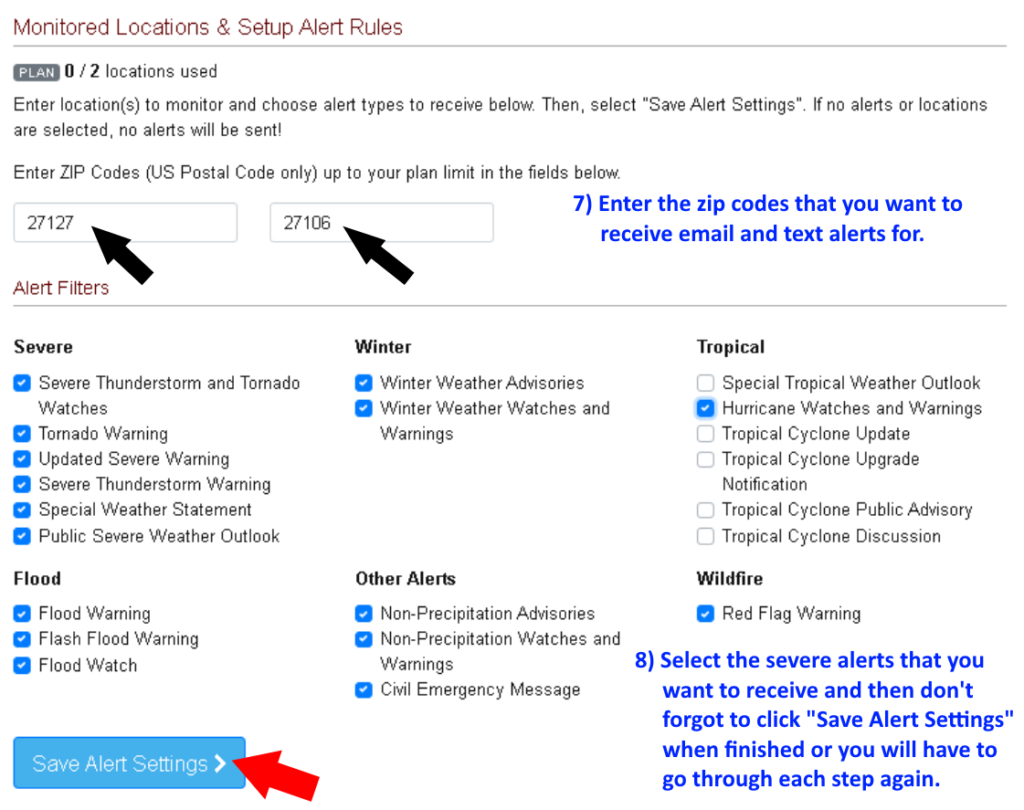 How To Setup Your Wx Alert Settings – Southeast Wx Alerts